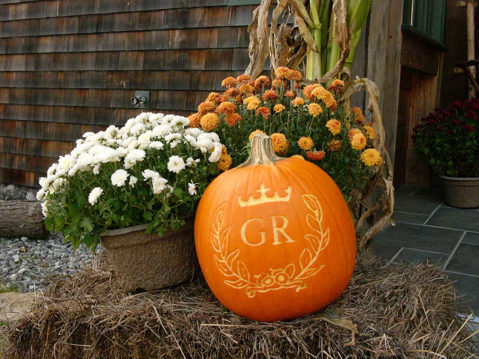 Project Wedding: Personalized Rustic Wedding Carved Pumpkins